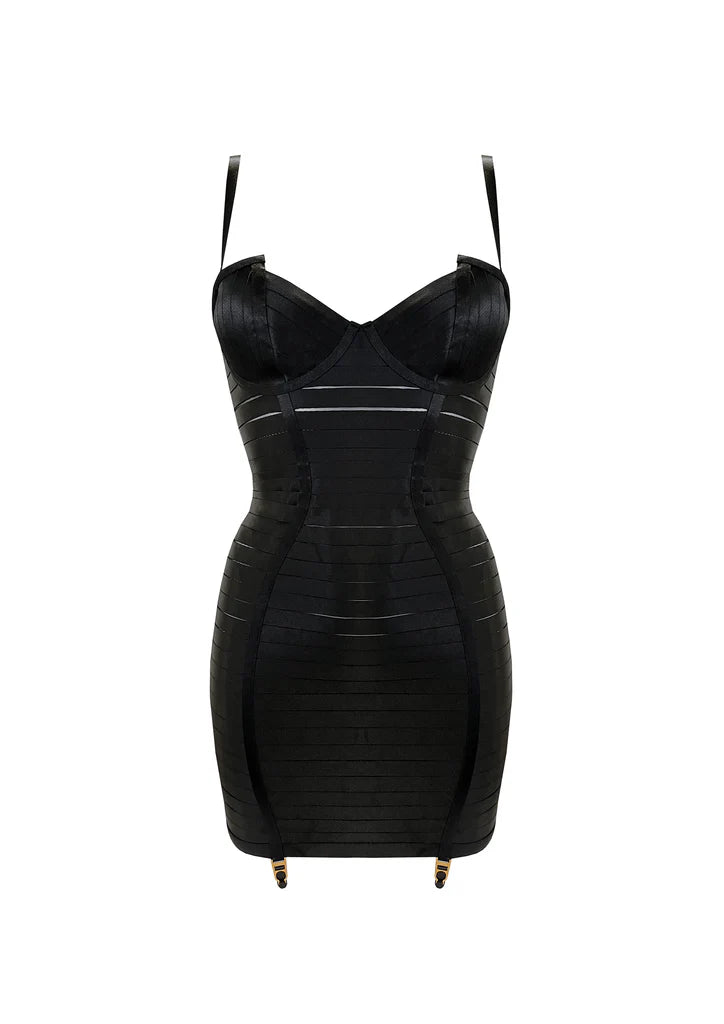 Bordelle Black Signature Angela | Bodycon dress | NIN Luxury Lingerie